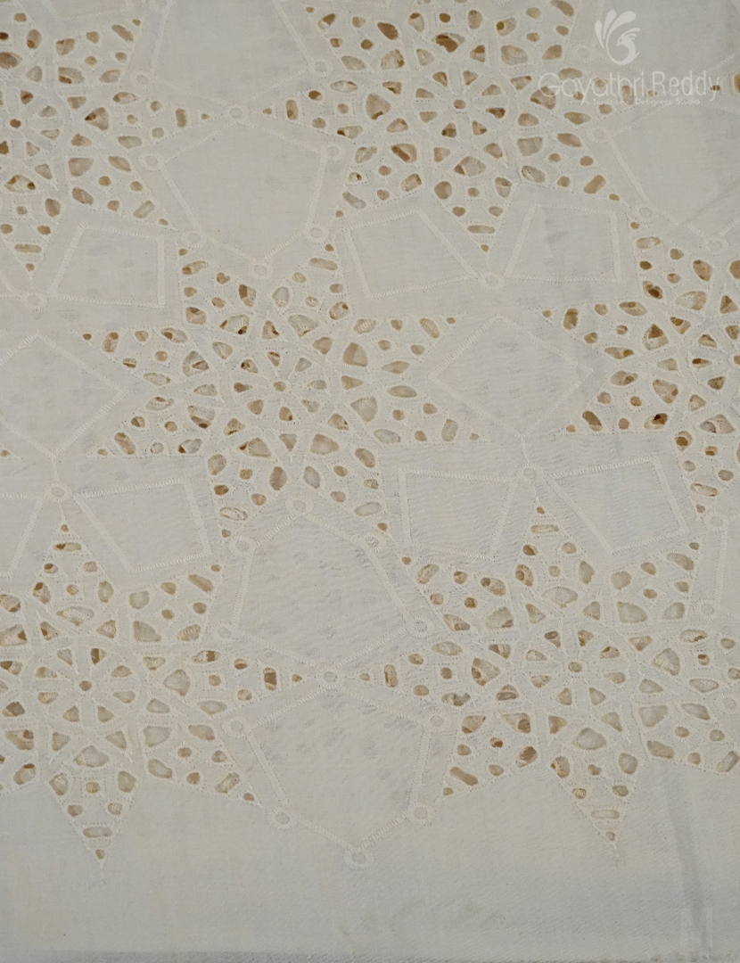 PURE COTTON CUT WORK FABRIC(PER METER)-PCWF1