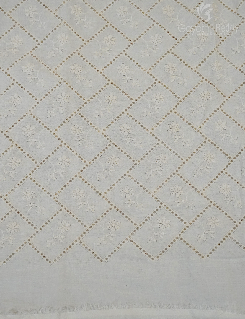 PURE COTTON CUT WORK FABRIC(PER METER)-PCWF8